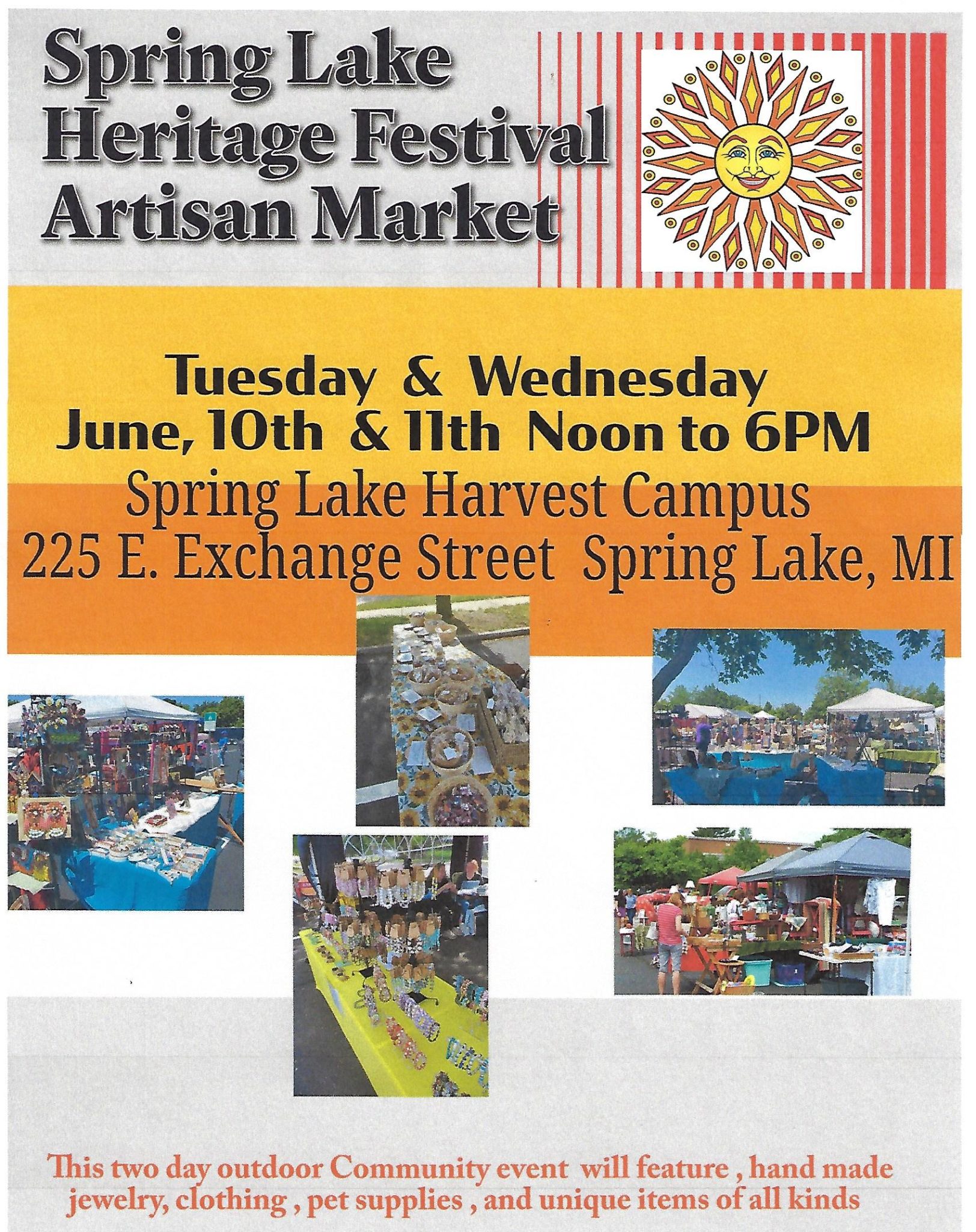 Spring Lake Heritage Festival – Summer Time Fun 6/8/2026 – 6/12/2026